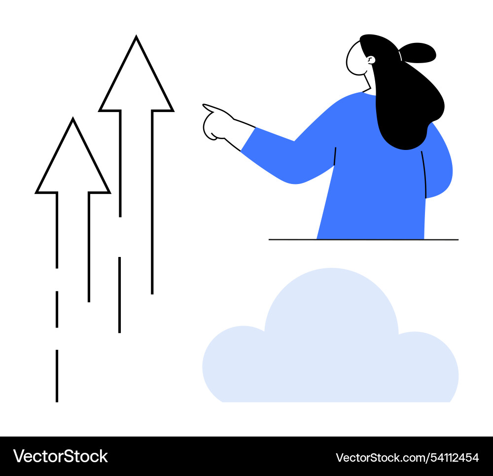 Modern representation of growth and cloud Vector Image