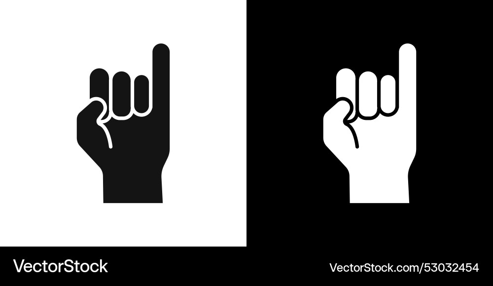 Promise finger gesture icon logo set Royalty Free Vector