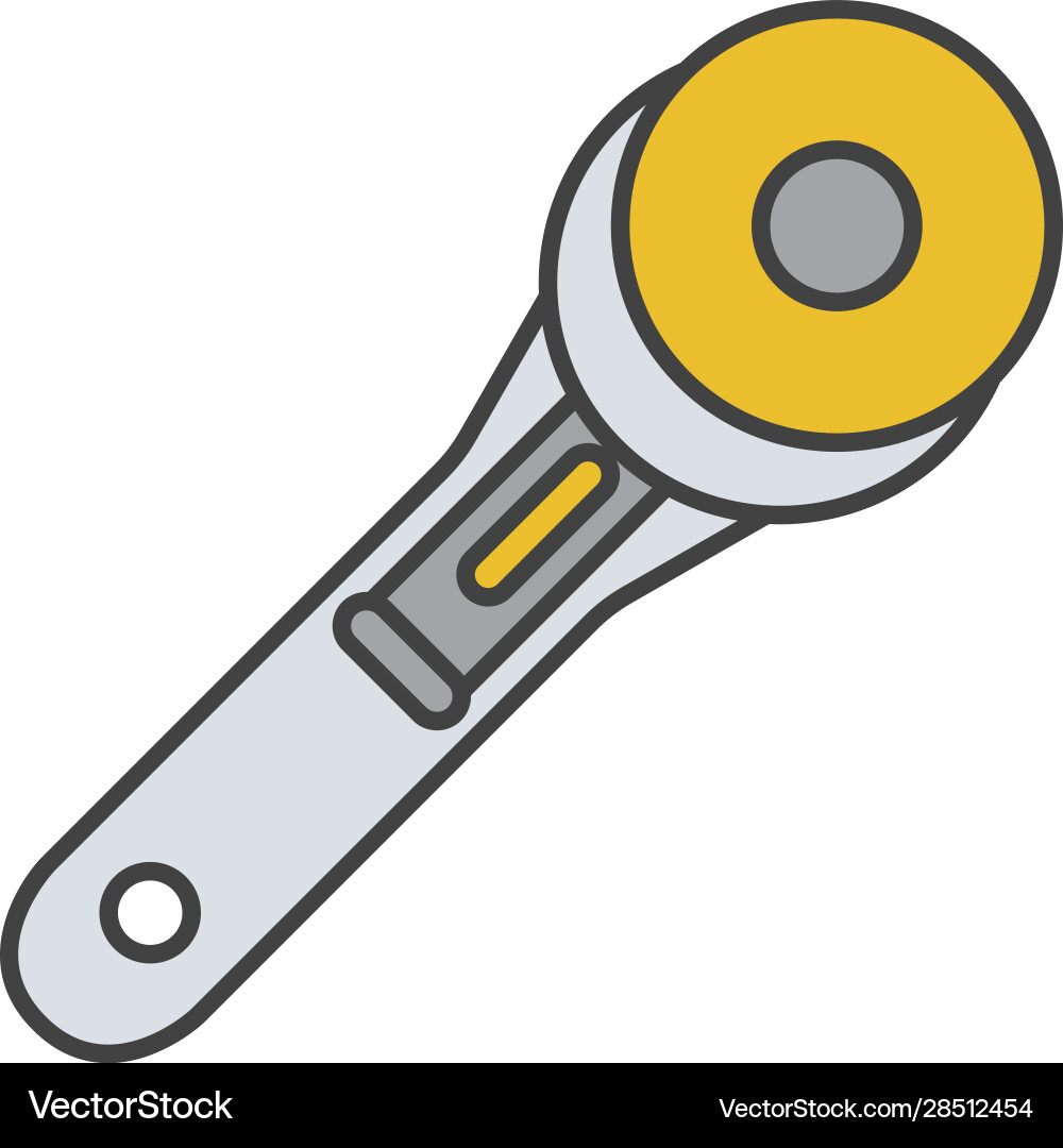 Rotary Cutter Icon - Craft Tool Royalty Free Vector Image
