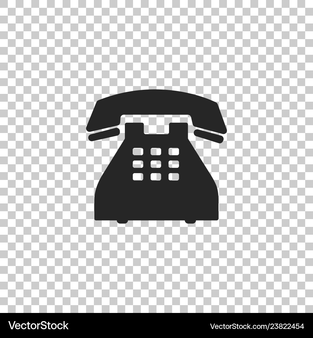 Telephone icon isolated on transparent background Vector Image