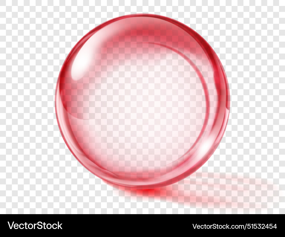 Translucent sphere with glares and shadow Vector Image