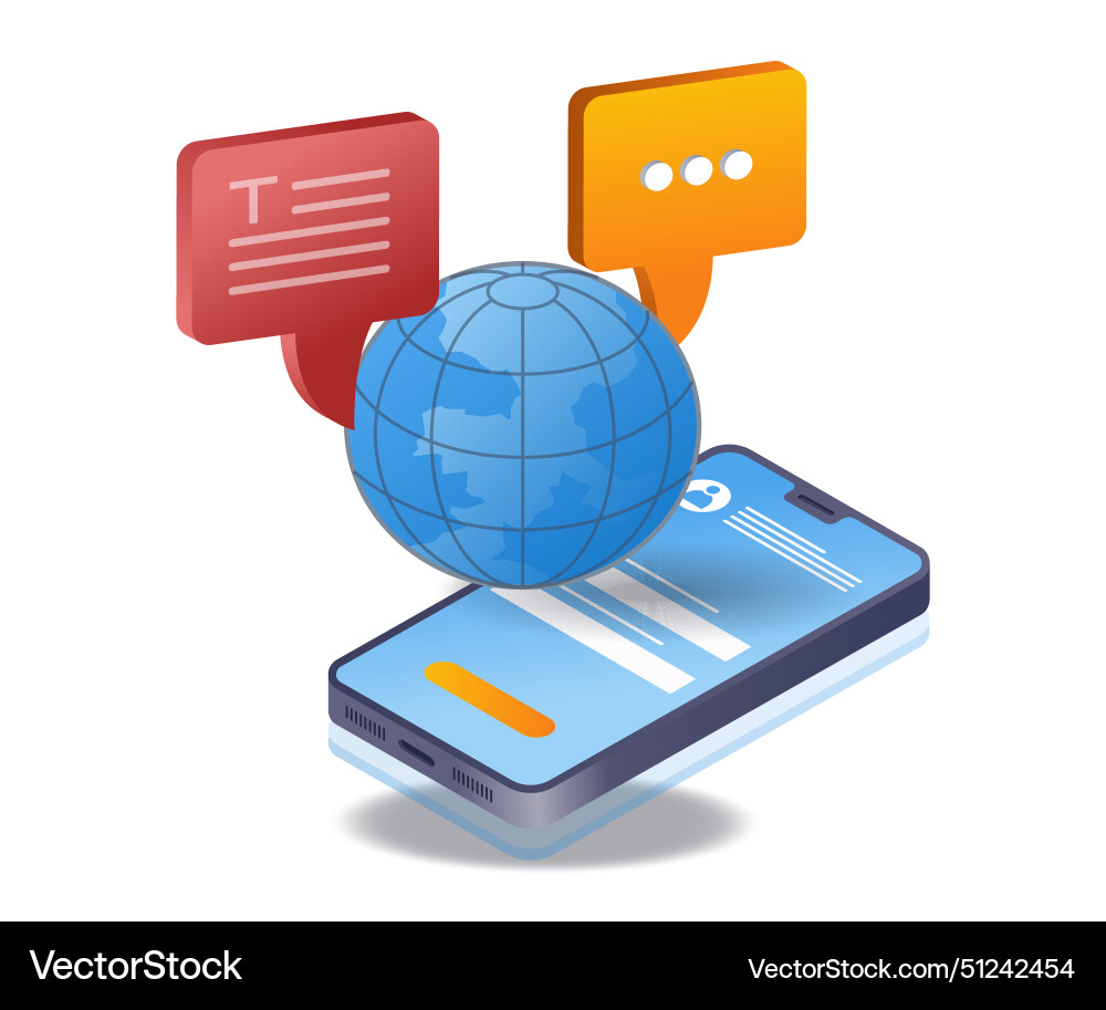 World conversation social media technology Vector Image