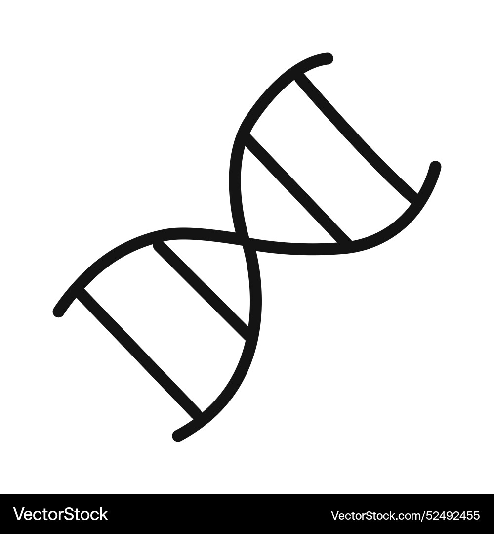 Dna icon linear graphics set Royalty Free Vector Image