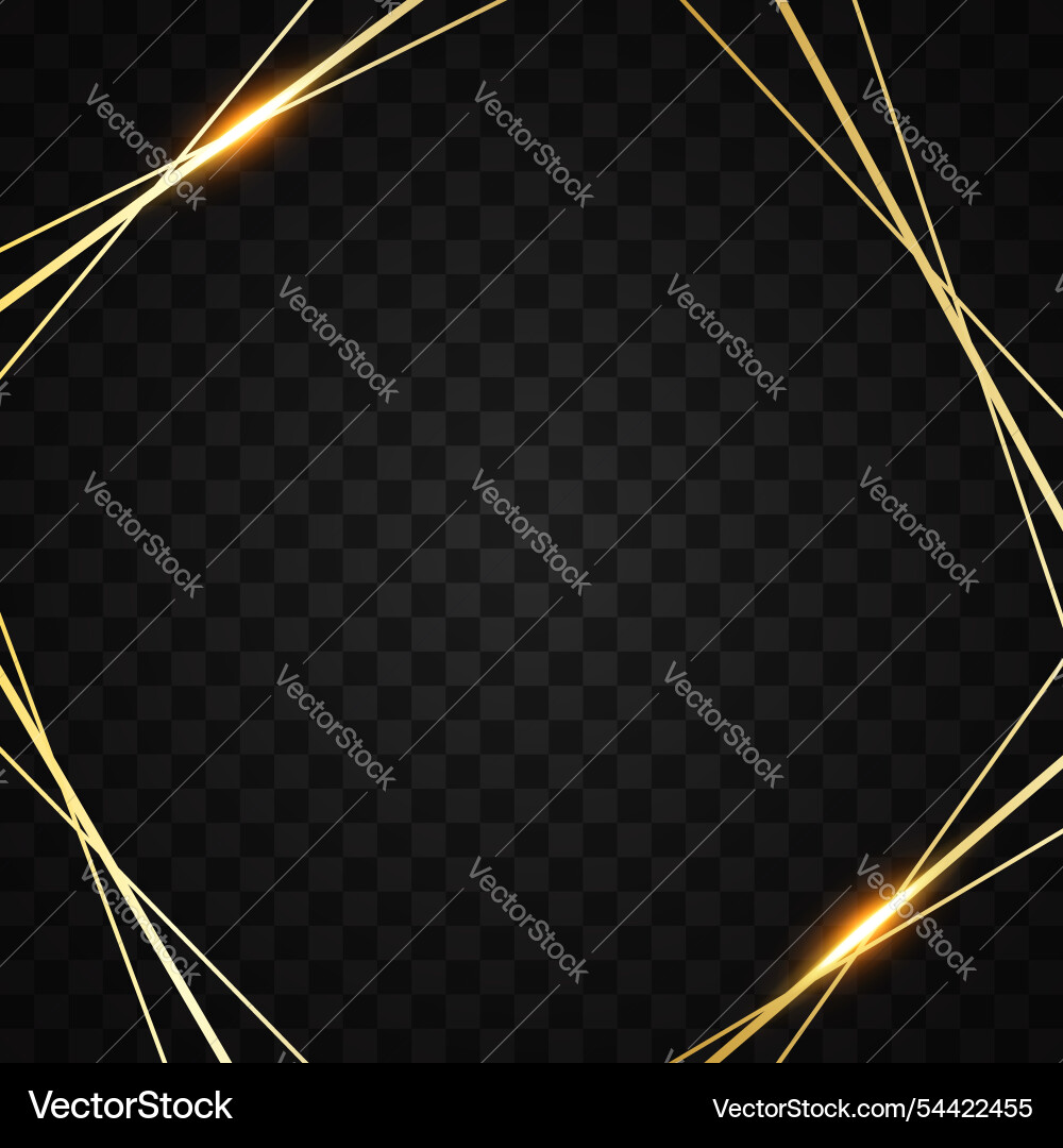 Elegant gold line frame design Royalty Free Vector Image