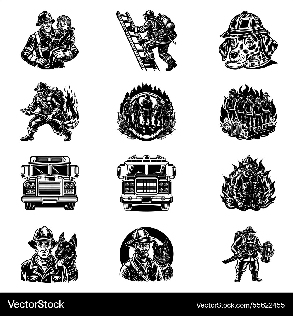 Firefighter Royalty Free Vector Image - VectorStock