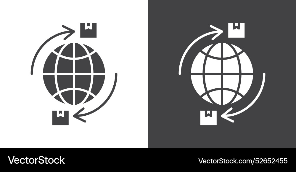 Import export icon thin line set Royalty Free Vector Image