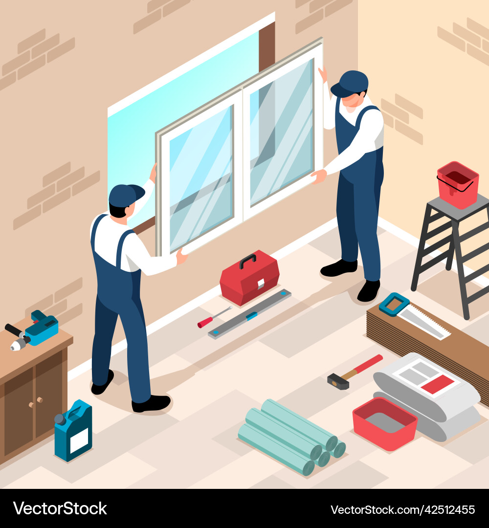 Plastic windows Royalty Free Vector Image - VectorStock