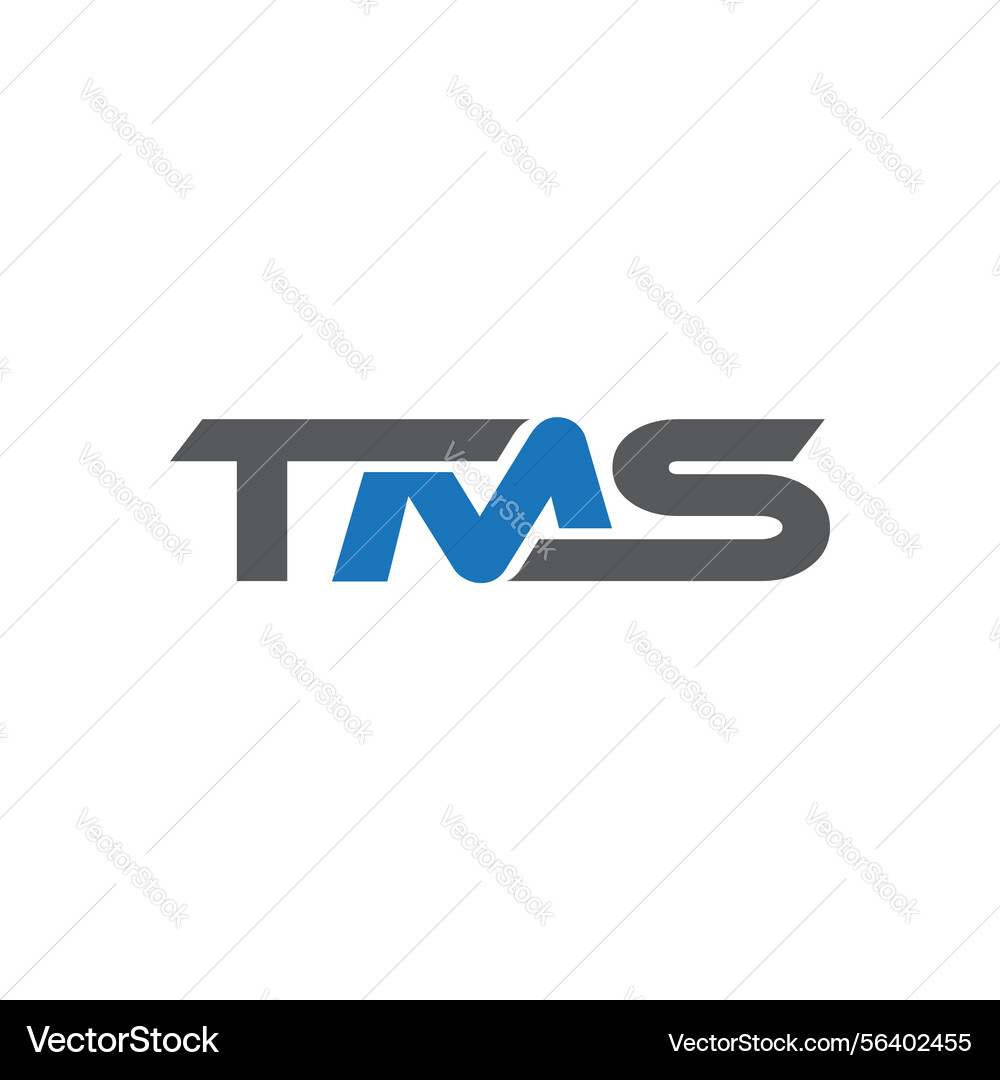 Tms letter monogram initial logo design template Vector Image