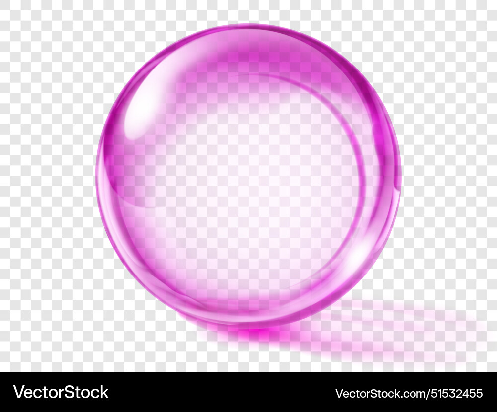 Translucent sphere with glares and shadow Vector Image