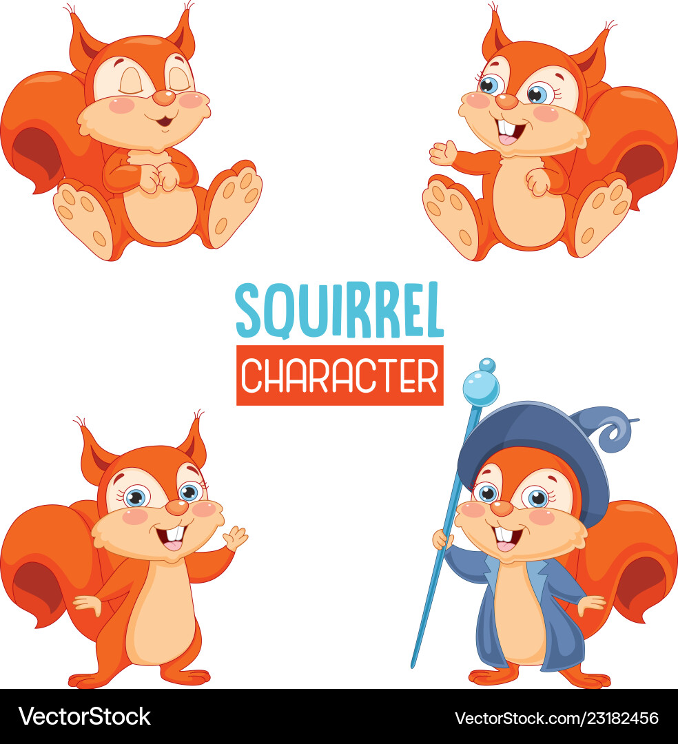 Cartoon Animal Set Royalty Free Vector Image - VectorStock