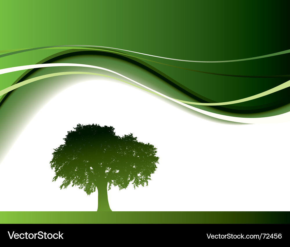 Green Tree Background Royalty Free Vector Image