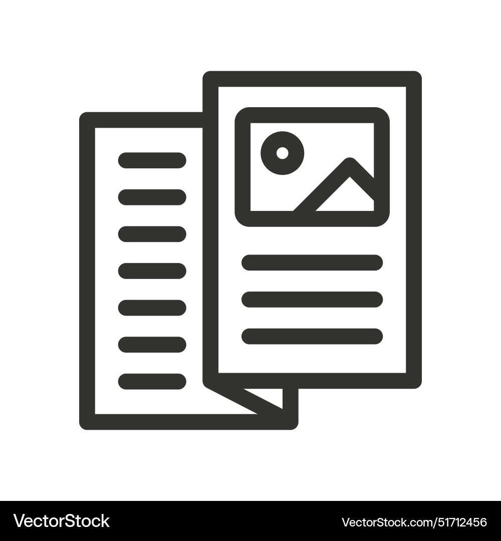 Information booklet or brochure linear icon Vector Image