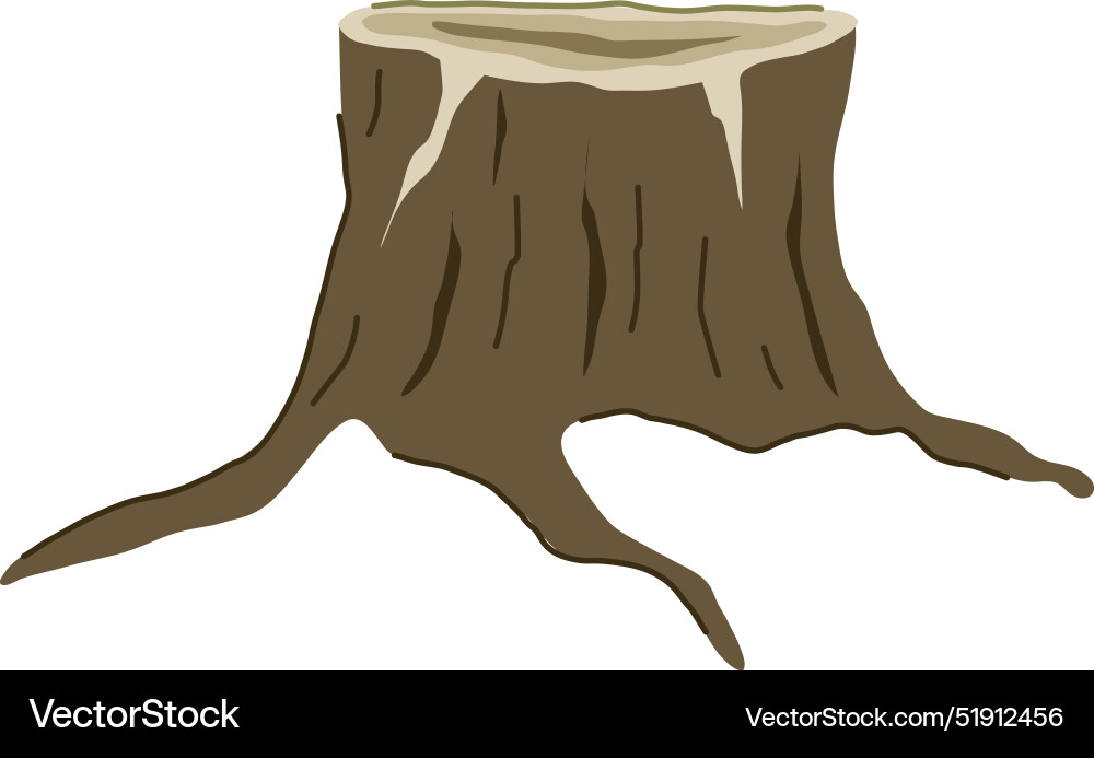 Life stump cartoon Royalty Free Vector Image - VectorStock
