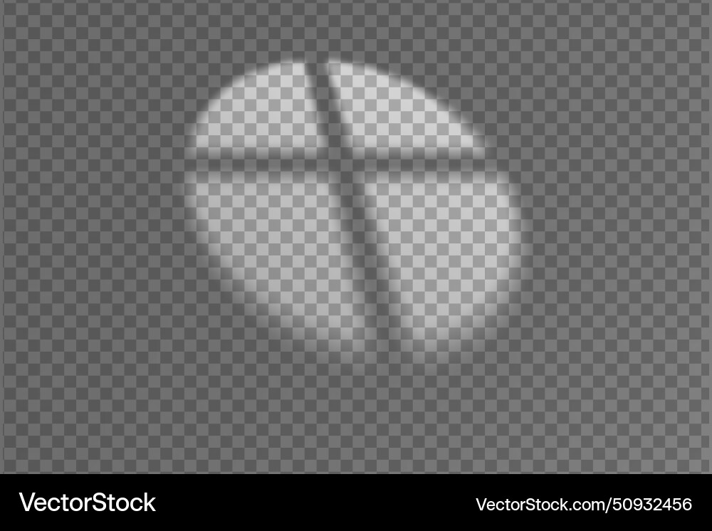 Light effect shadow overlay from round window Vector Image