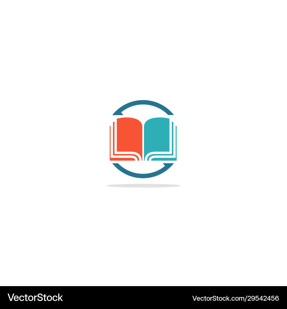 Open book dictionary logo Royalty Free Vector Image