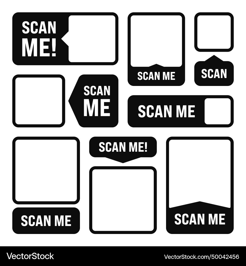 Scan me blank sticker online payment special Vector Image