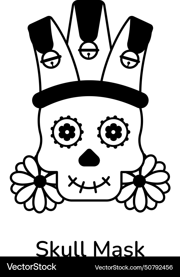 Skull mask Royalty Free Vector Image - VectorStock