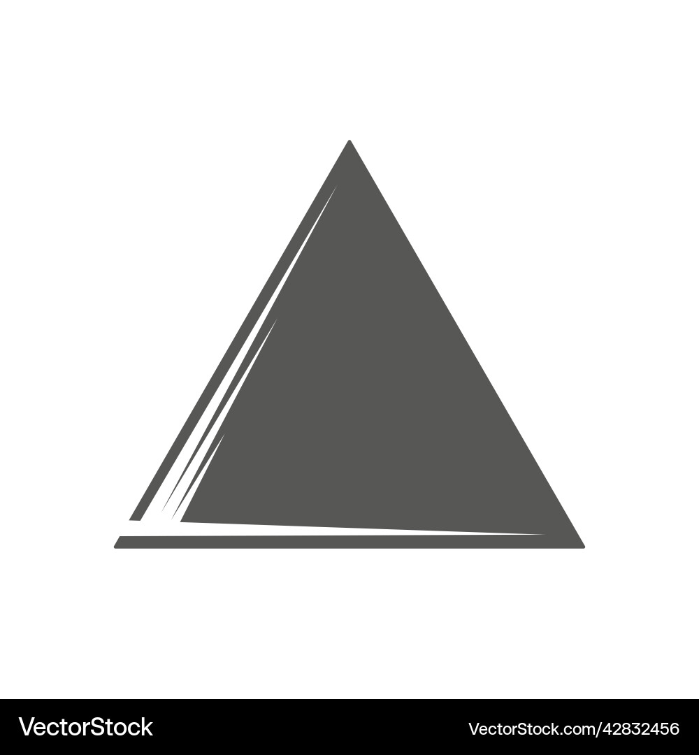 Vintage triangle silhouette Royalty Free Vector Image