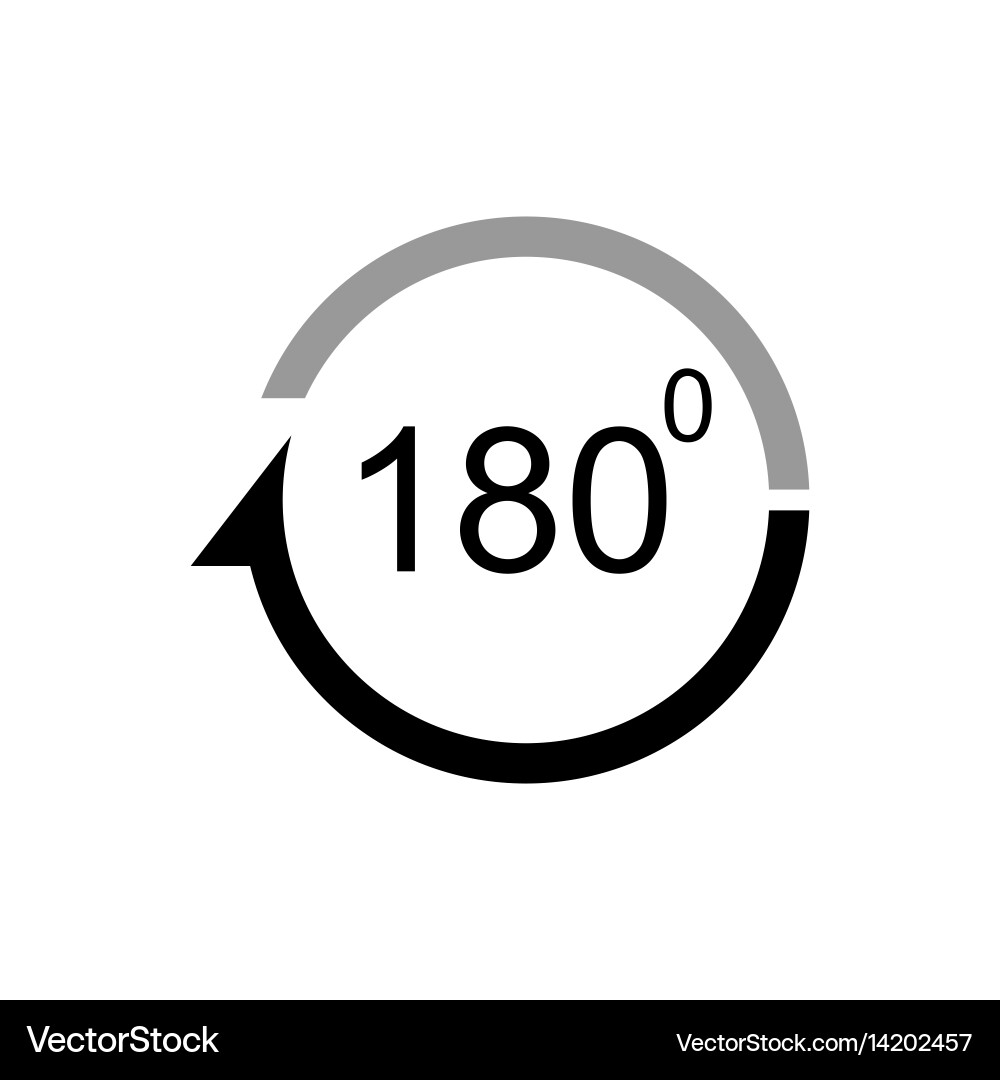 180 Degree Rotation Icon Royalty Free Vector Image