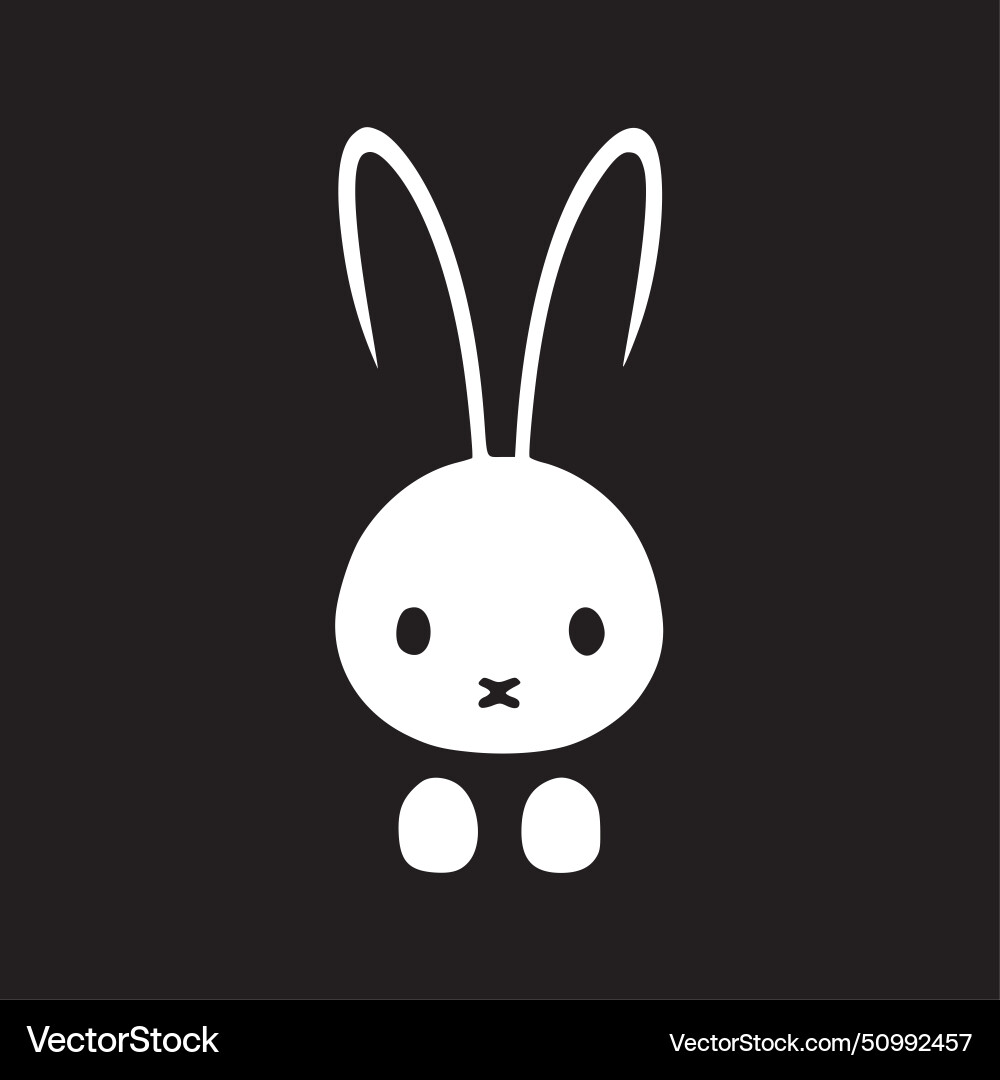Bunny - minimalist and simple silhouette Vector Image