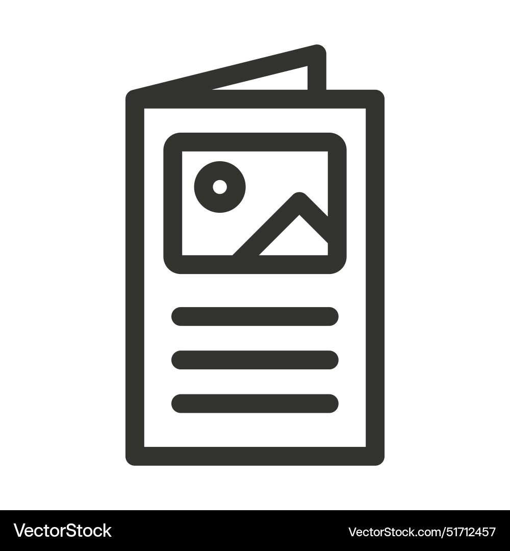 Information booklet or brochure linear icon Vector Image