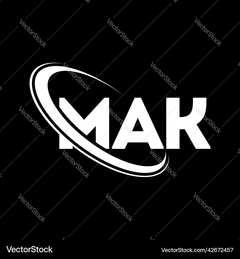 Mak logo letter design Royalty Free Vector Image
