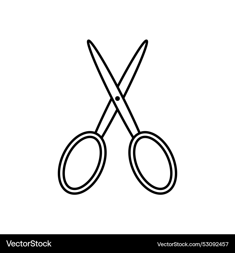 Scissors icon on white Royalty Free Vector Image