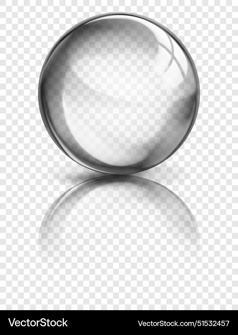 Translucent sphere with reflection Royalty Free Vector Image