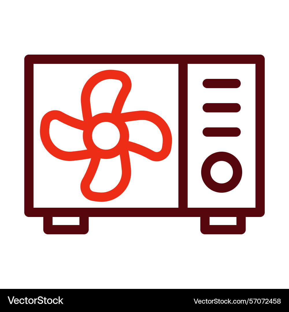 Ac outside unit thick line two color icons Vector Image