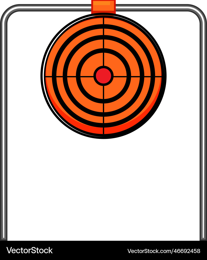 Arrow shooting target cartoon Royalty Free Vector Image