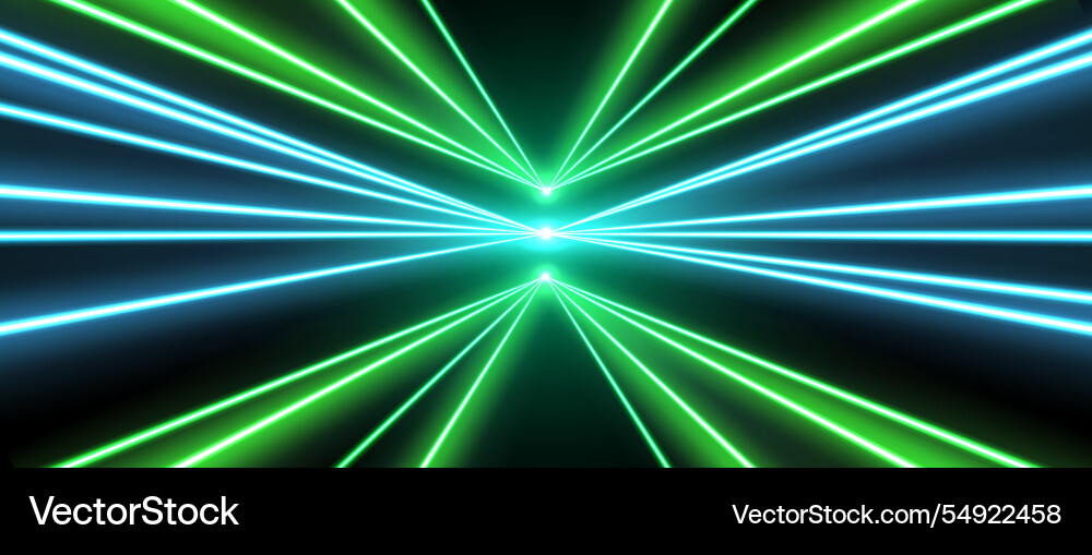 Laser rays or beams glowing neon lines bright Vector Image