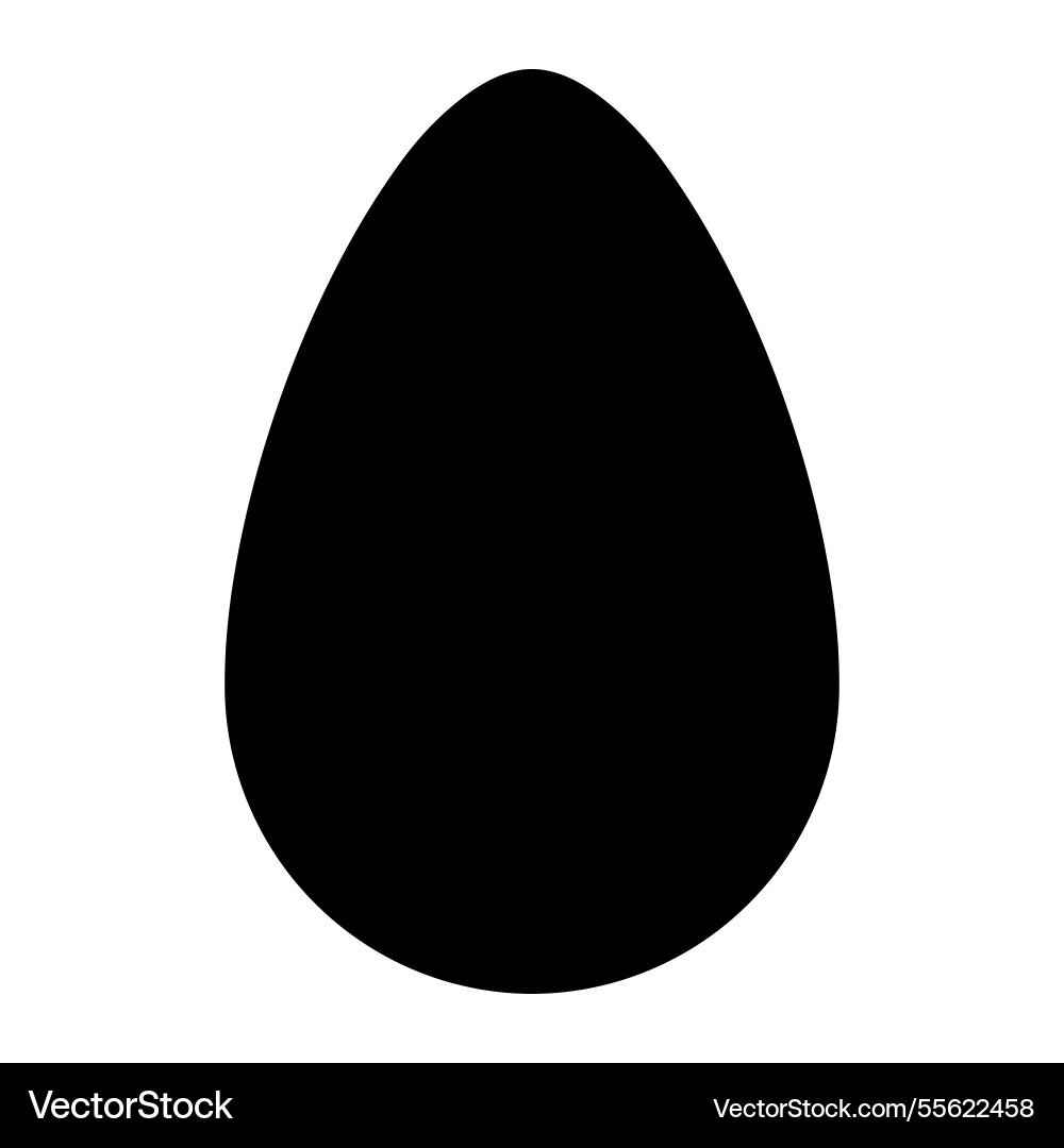 Sleek black egg shape layout for easter Royalty Free Vector