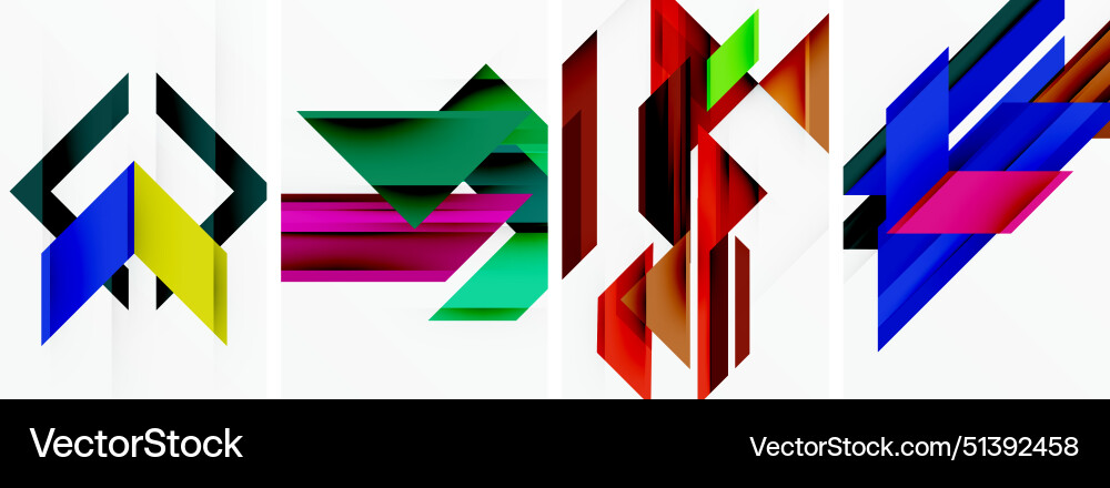 Triangle wallpaper or poster background design Vector Image