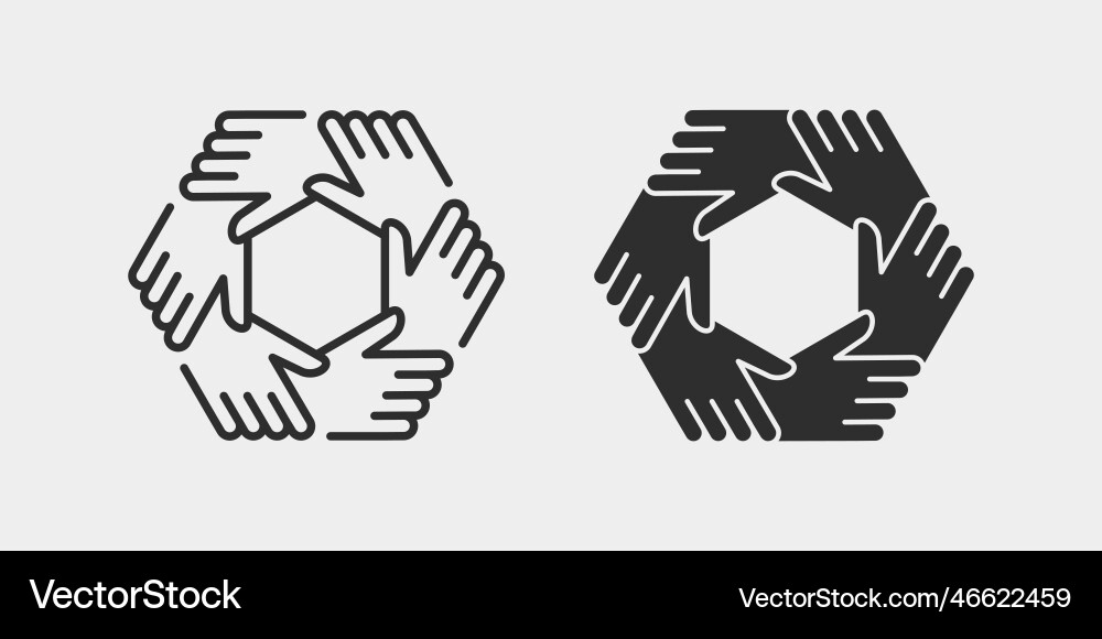 Collaboration & Support Icon Royalty Free Vector Image