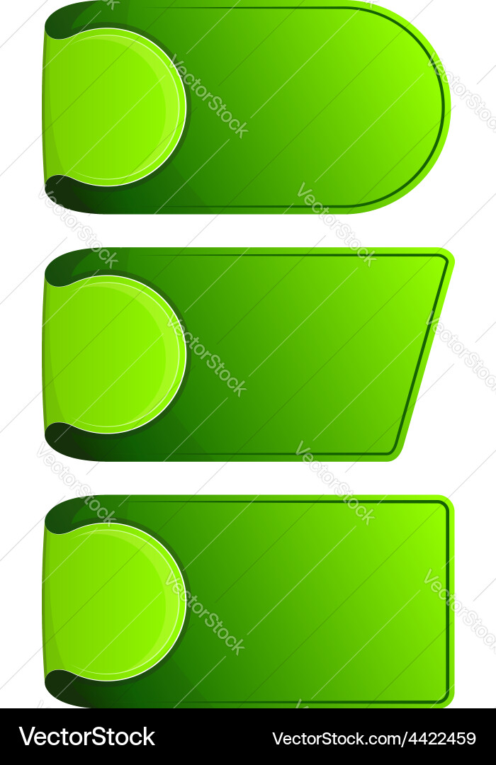 Collection stickers with curled up edge Royalty Free Vector