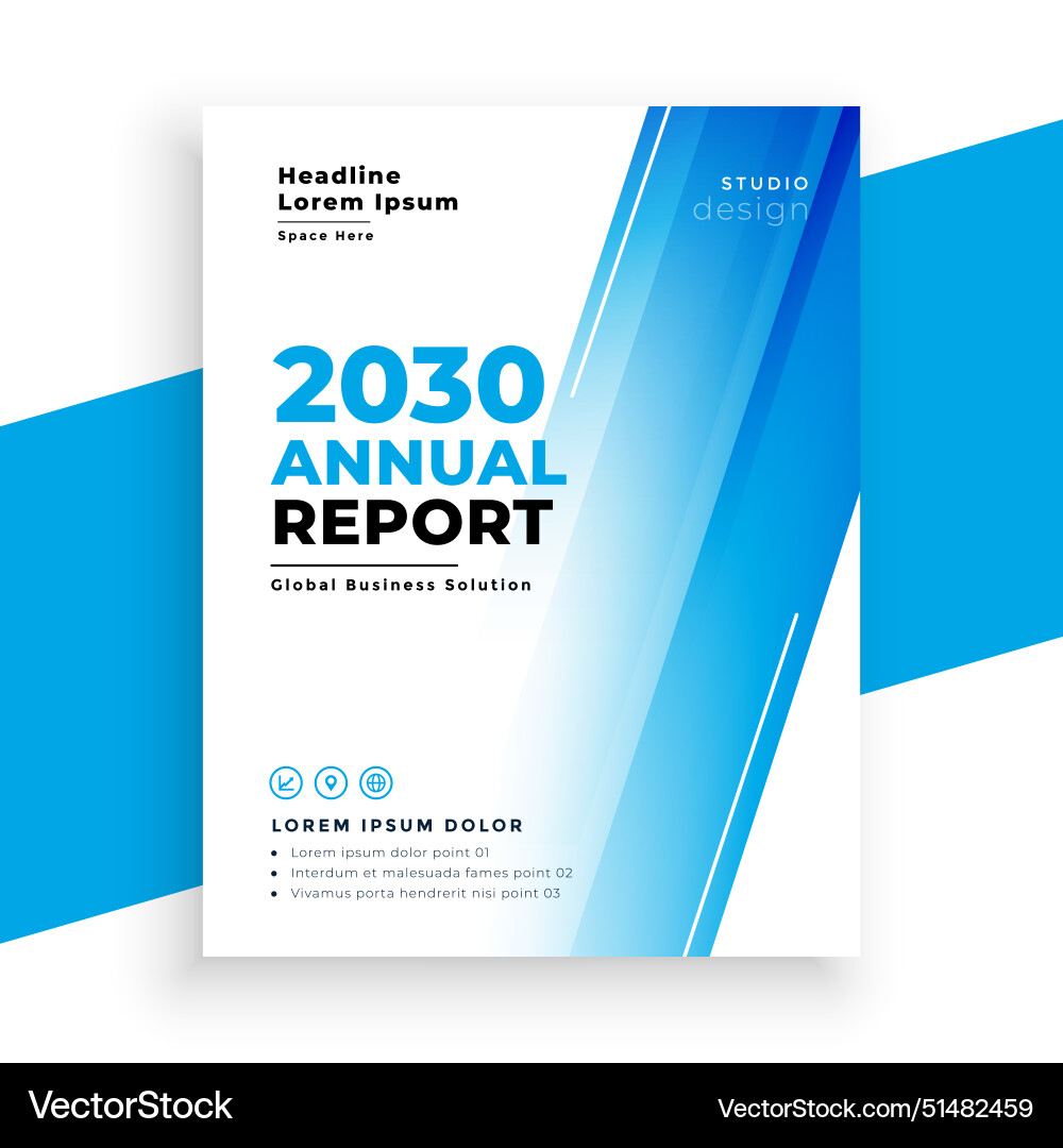 Company annual report booklet template Royalty Free Vector