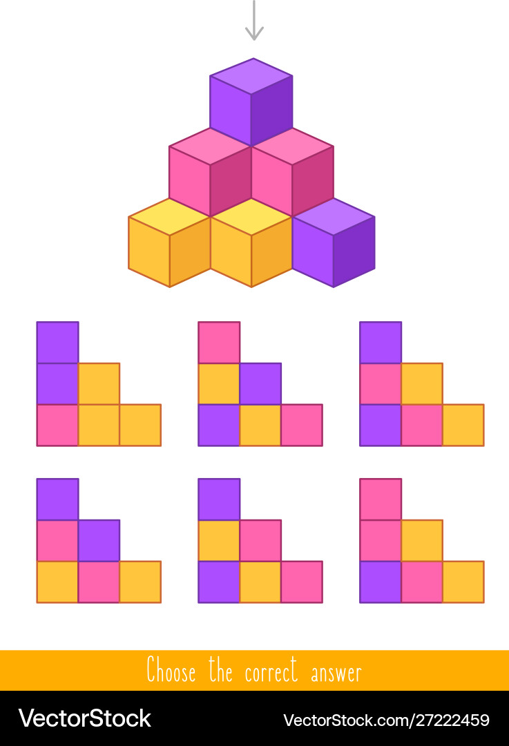 Educational game for kids find correct answer Vector Image