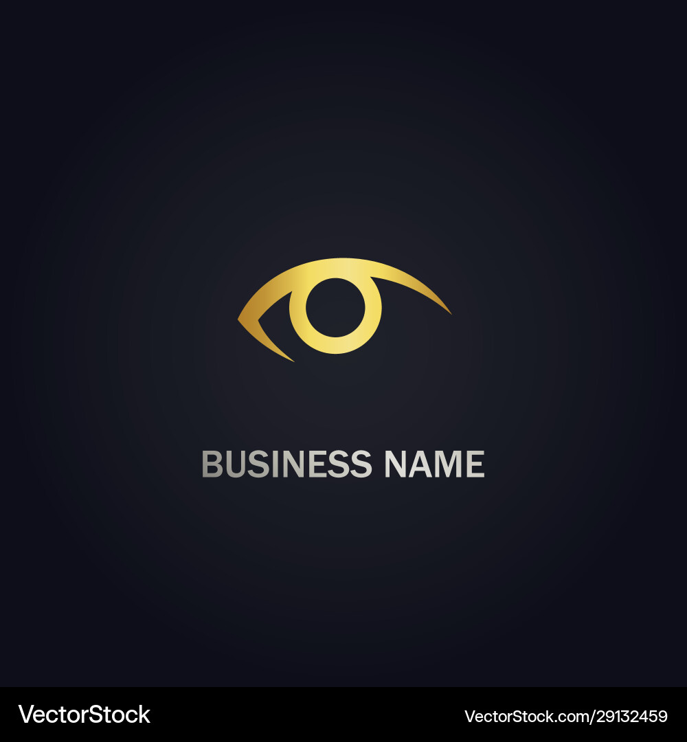 Eye see gold logo Royalty Free Vector Image - VectorStock