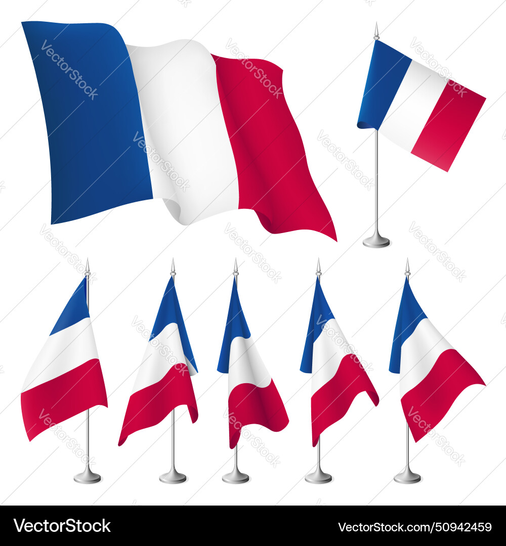 Flags of france Royalty Free Vector Image - VectorStock