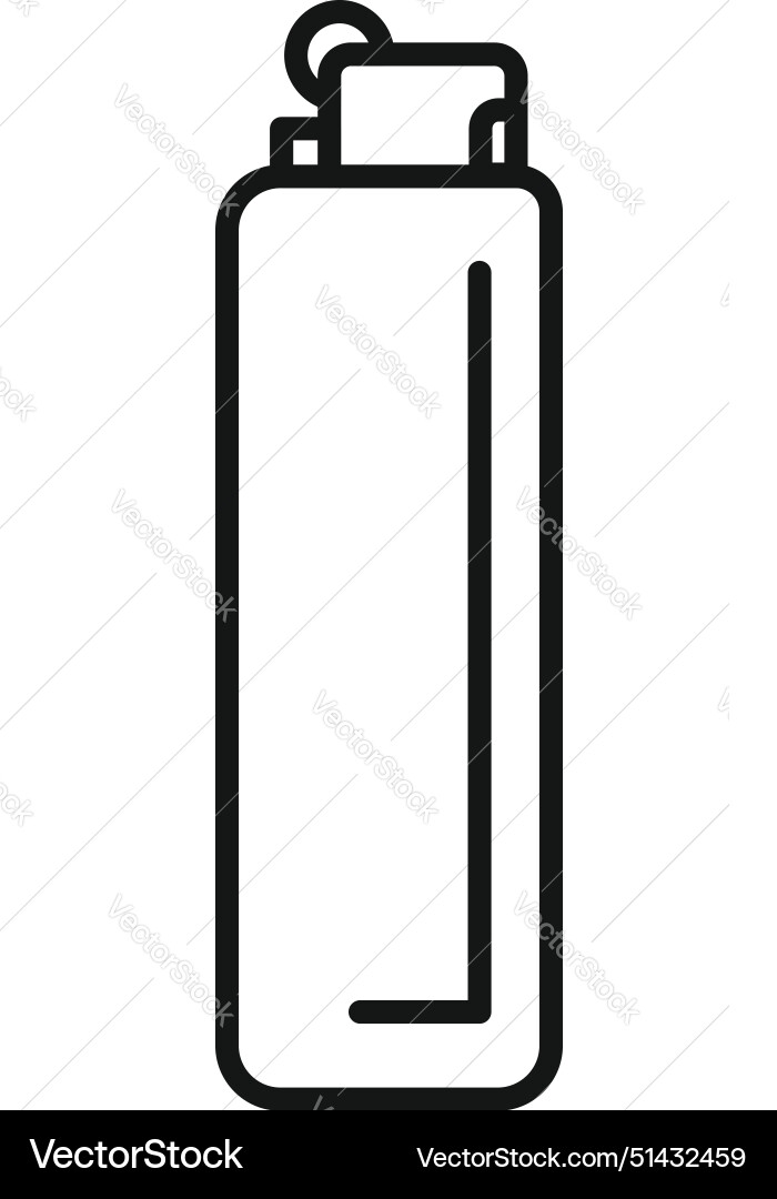 Line art of a water bottle Royalty Free Vector Image