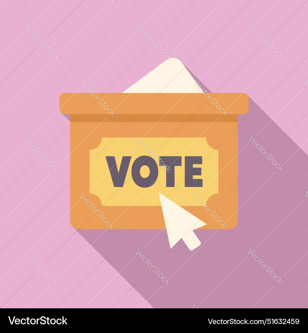 Online voting concept with a cursor pointing Vector Image