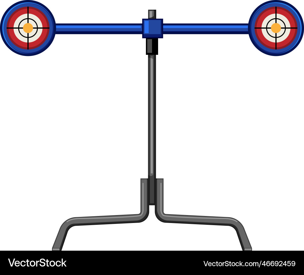 Rifle shooting target cartoon Royalty Free Vector Image