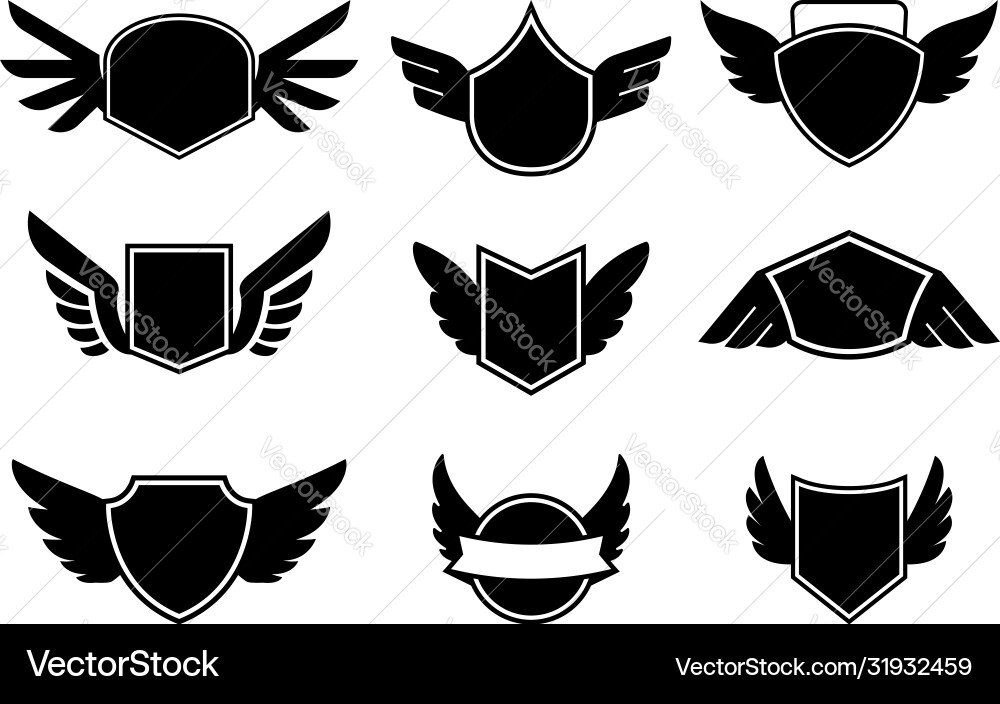 Metallic Shield Wings no Background Vector Images (over 1,100)