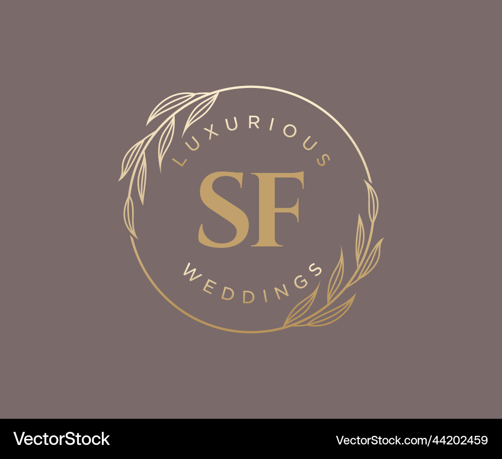 Sf initials letter wedding monogram logos – Royalty-Free Vector ...