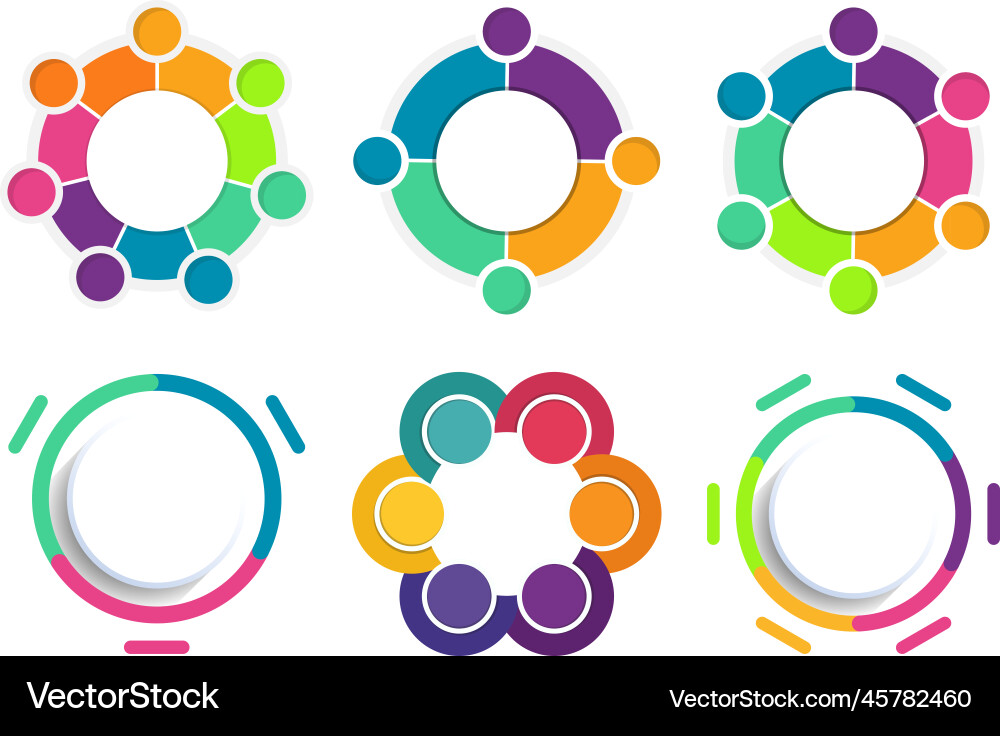 Colorful infographic pie chart Royalty Free Vector Image