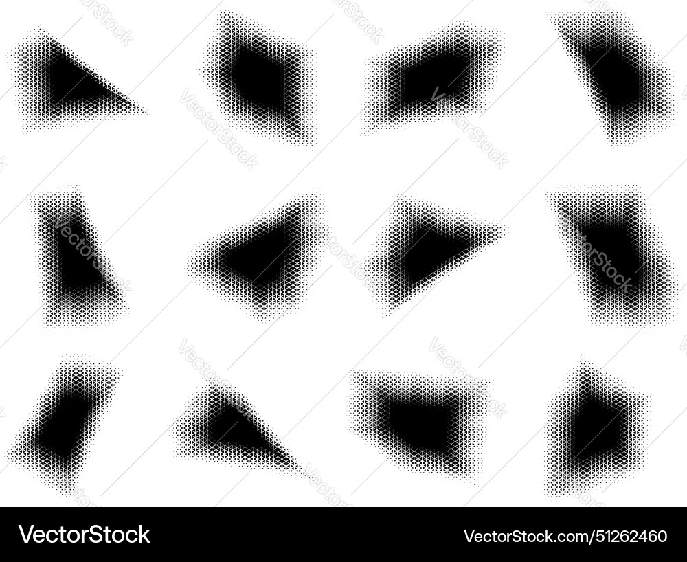 Halftone triangle pattern reprographic technique Vector Image