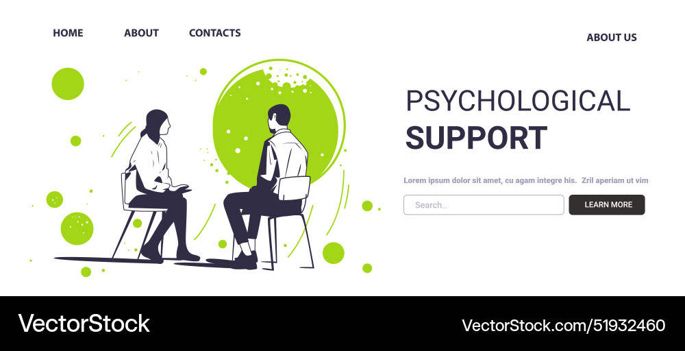 Psychological support concept counseling session Vector Image