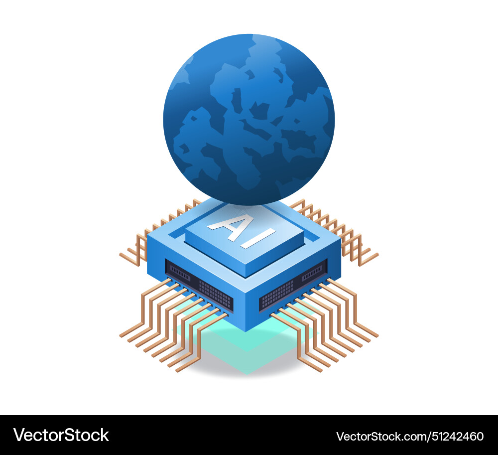 World of artificial intelligence internet Vector Image