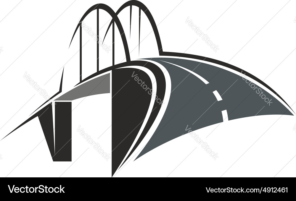 Arch Bridge Icon - Transportation Royalty Free Vector Image