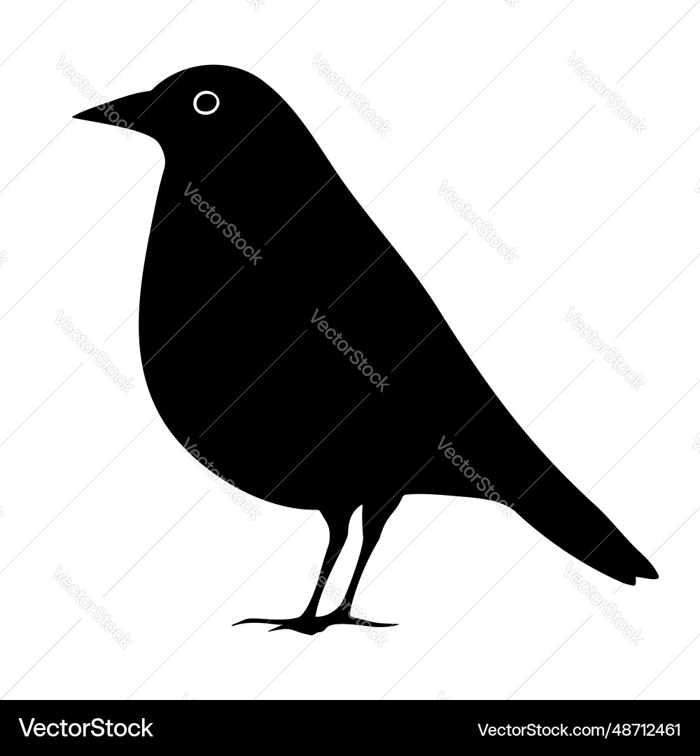 Bird profile silhouette symbol icon Royalty Free Vector
